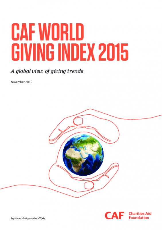 World Giving Index 2015: a global view of giving trends - Sinapse